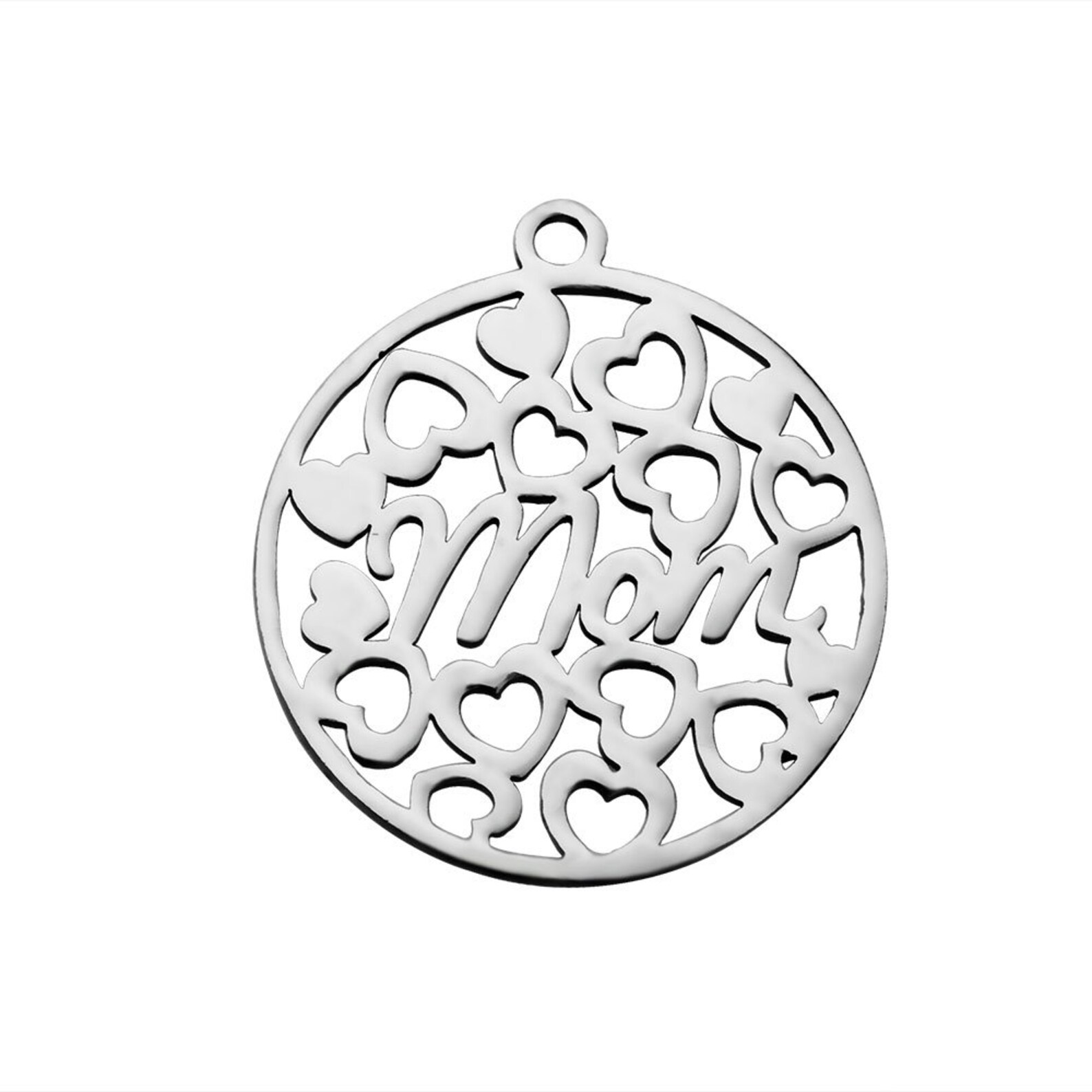 Mother's Day Charm Has Script Word Mom Set of 1 or 2 - Etsy