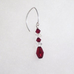 Red Crystal Earrings - Etsy