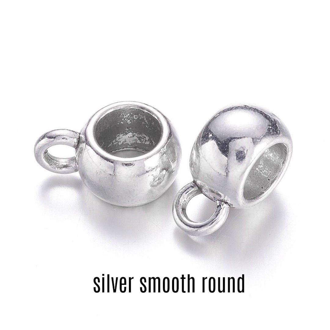 Large Hole Bails, Smooth Cup Bead Bail Silver, Gold, or Rose Gold Tone ...