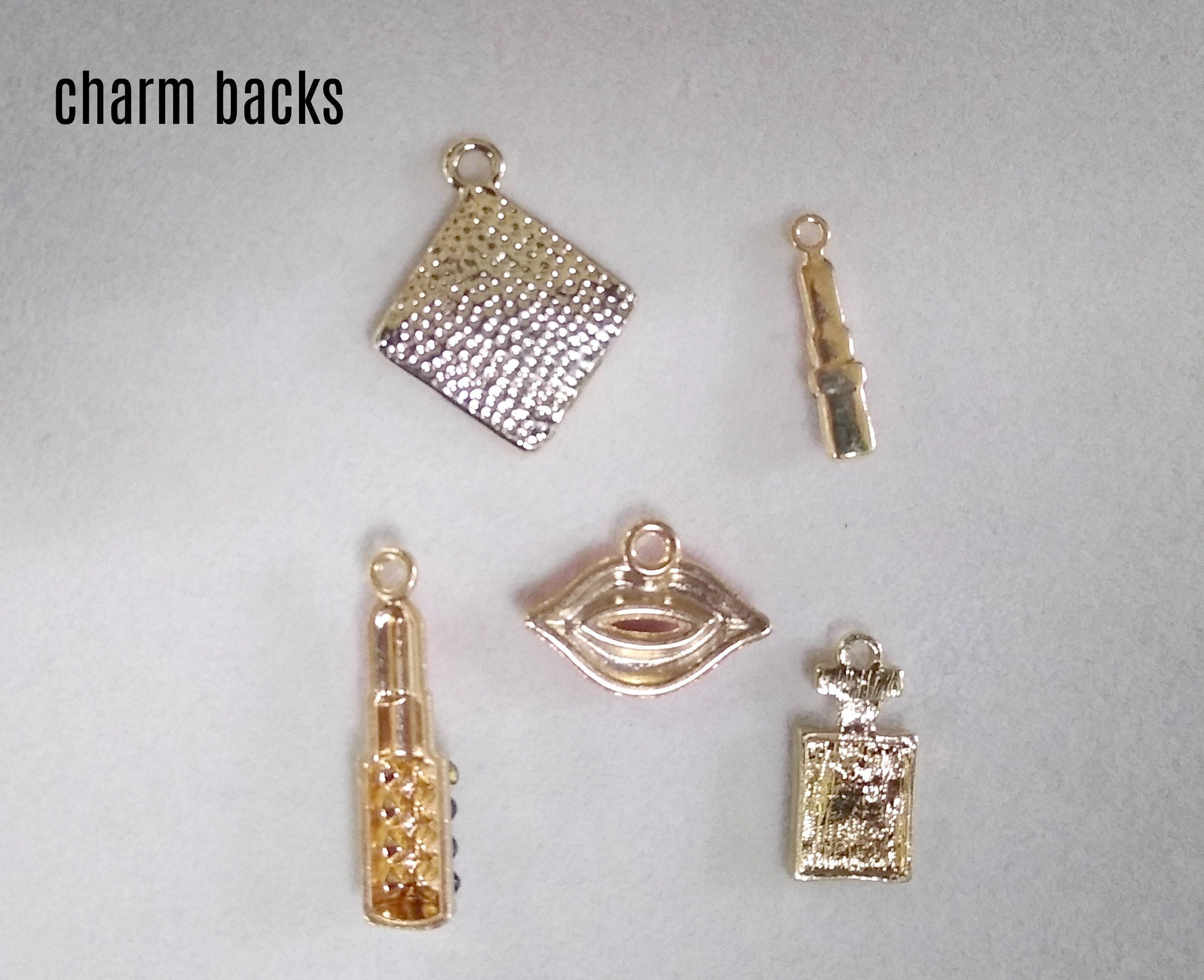 Hot Pink Lipstick and Make up Ladies Charm Set 5 Charms 2 | Etsy