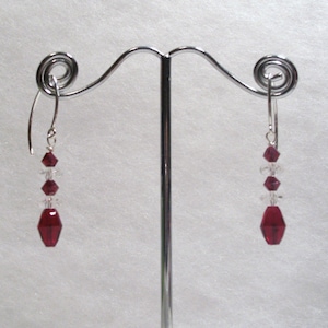 Red Crystal Earrings - Etsy