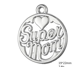 Mother's Day Charm Has Script Word Mom Set of 1 or 2 | Etsy