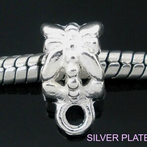 Large Hole Bails, Dragon Fly Design Silver or Gold Tone Alloy, Set of 2 ...