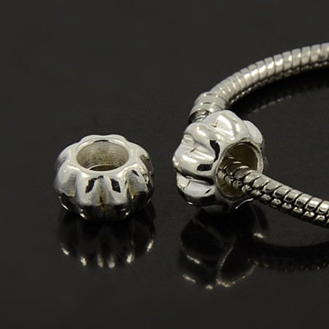 Large Hole Alloy Beads: European Style Bracelet Spacer Beads - Etsy