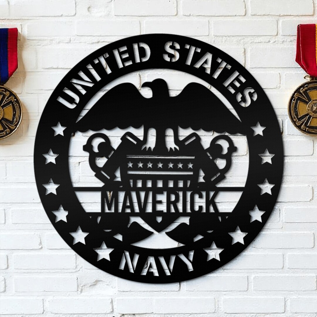 Custom Navy Anchor Sign - Navy Officer Home Decor - Proud Honour Sign ...