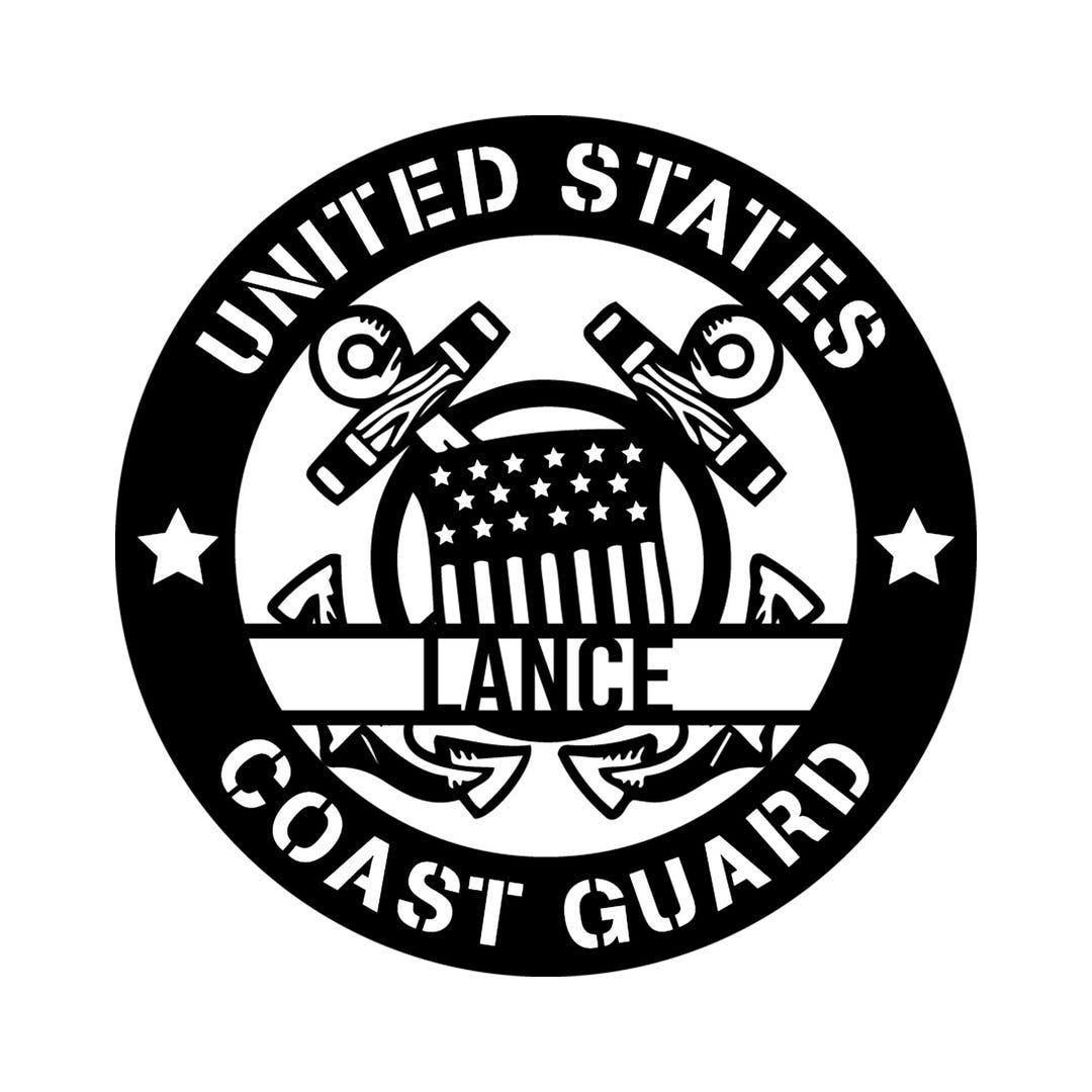 US Coast Guard Metal Sign With Last Name - U.S. Coast Guard - USCG CPO ...