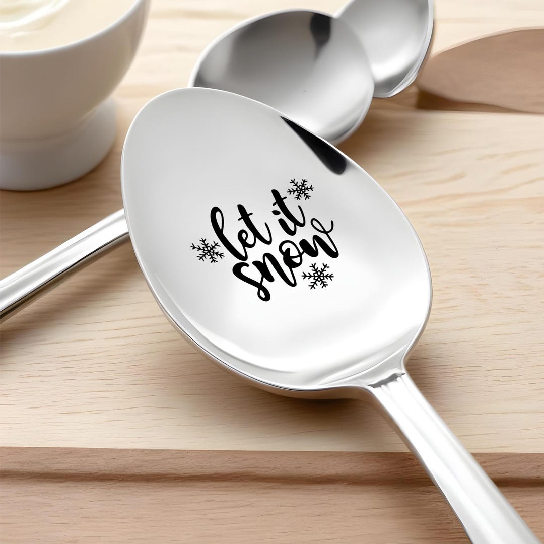 Let It Snow Silverware - Kids Spoon -children Special Gifts - Festival ...
