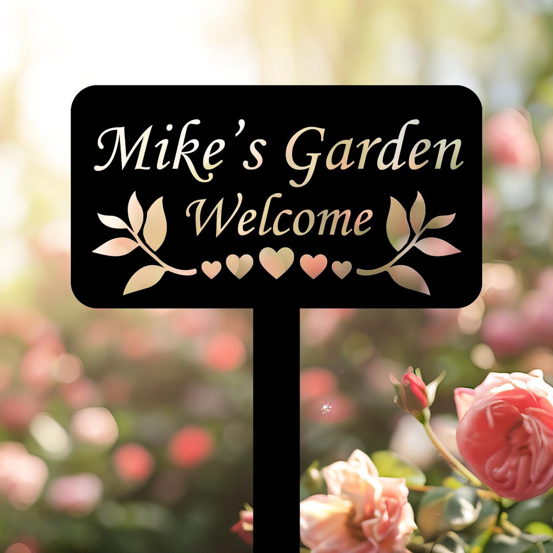 Custom Name Home Front Yard Decor - Welcoming to Garden Stake Sign ...
