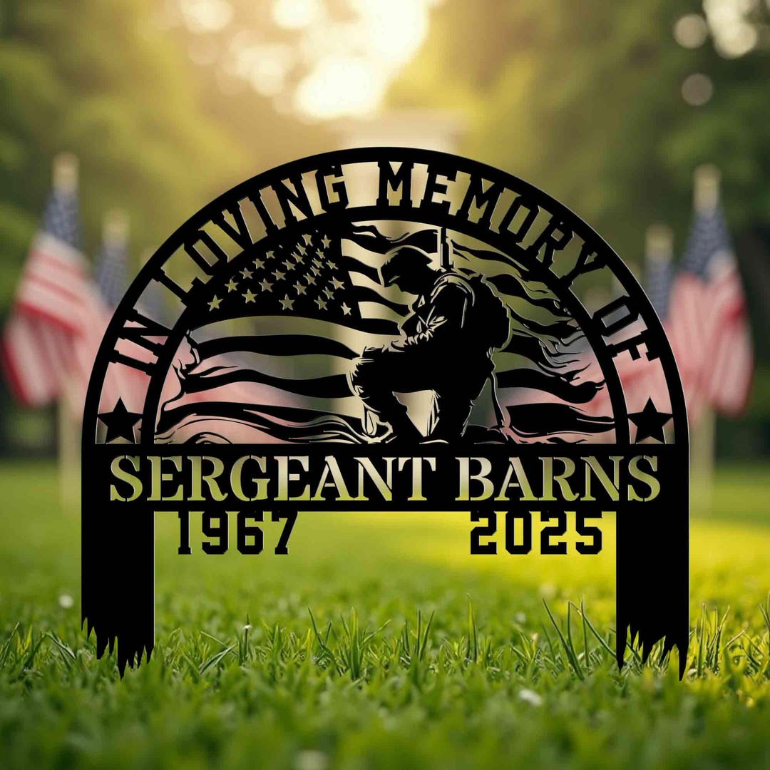 In Loving Memory Custom Name Memorial Stake, Sympathy Gift, Grave ...