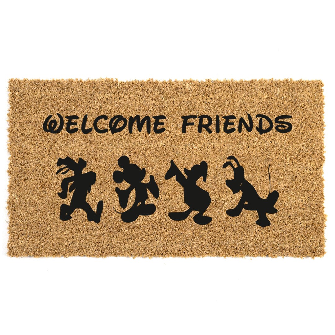 Welcome Friends Disney Doormat Disney Characters Love Door Mat Kids ...