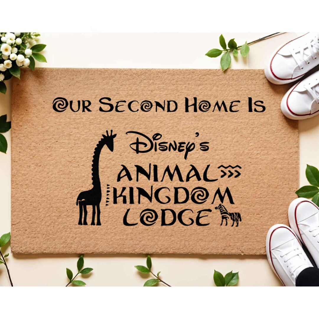 Disney Kingdome Park Doormat - Kids Disney Welcome Mat - Animals Theme ...