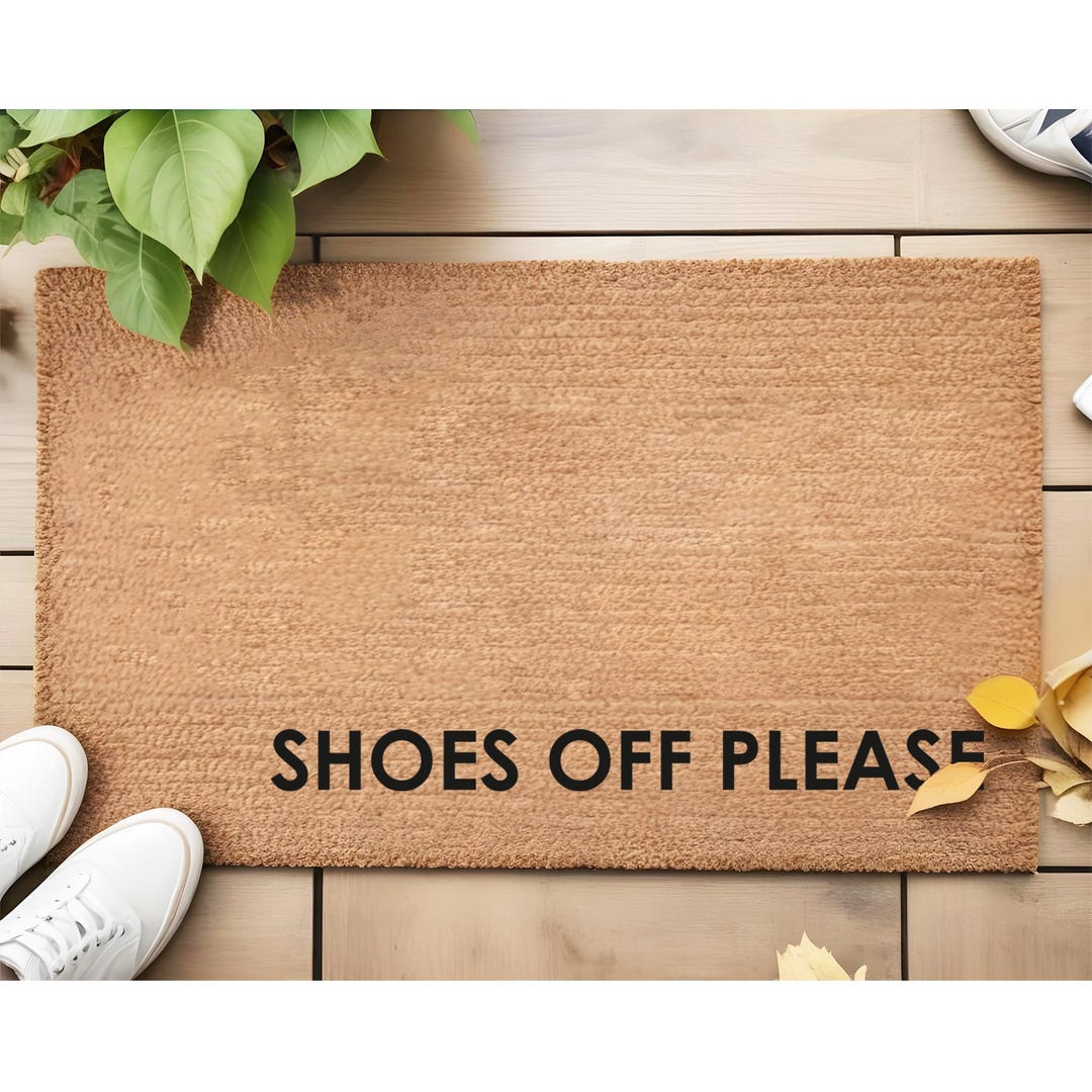 Shoes off Doormat - Housewarming Gift - New Home Gift - Wedding Gift ...