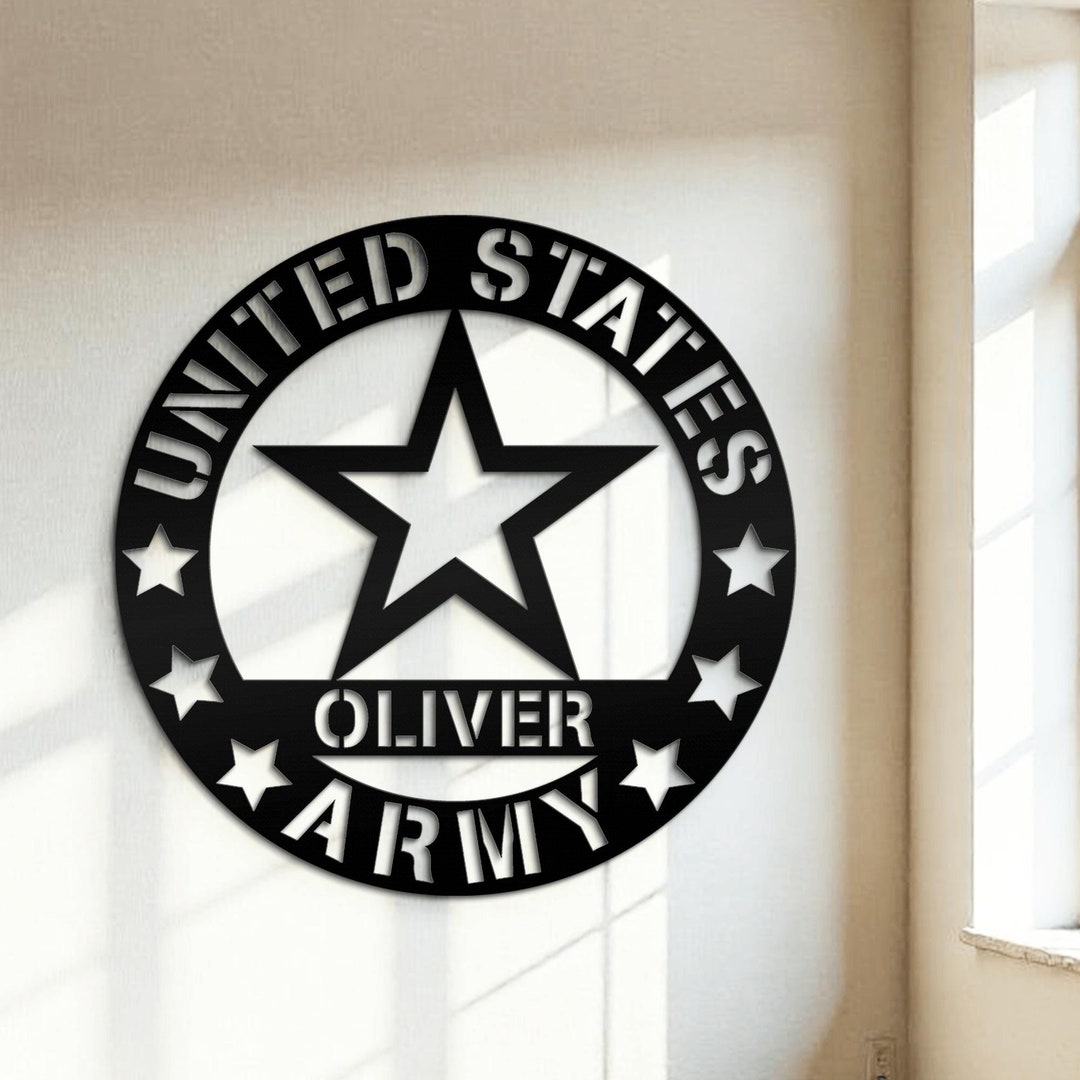 Custom United States Army Sign - Officer Home Decor - Honour Retirement ...
