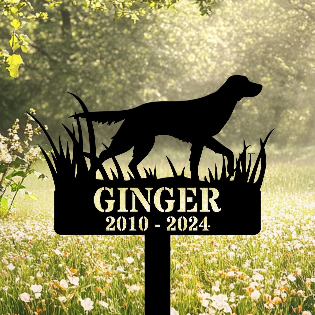 Custom Dog Memorial Stake Metal Dog Grave Marker Pet Metal Memorial ...