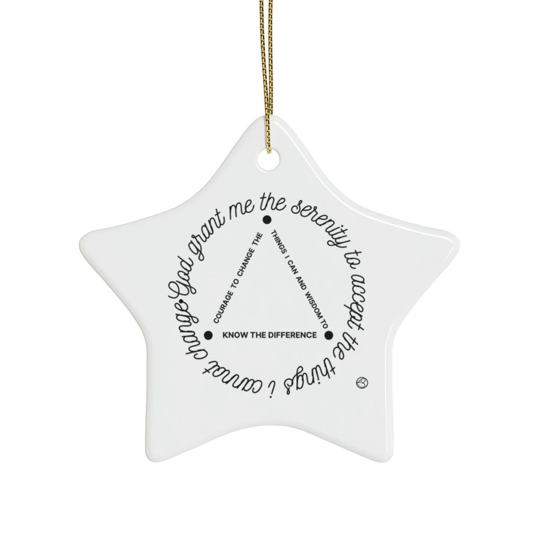 Serenity Prayer Christmas Tree Decoration. Ceramic Ornament. - Etsy