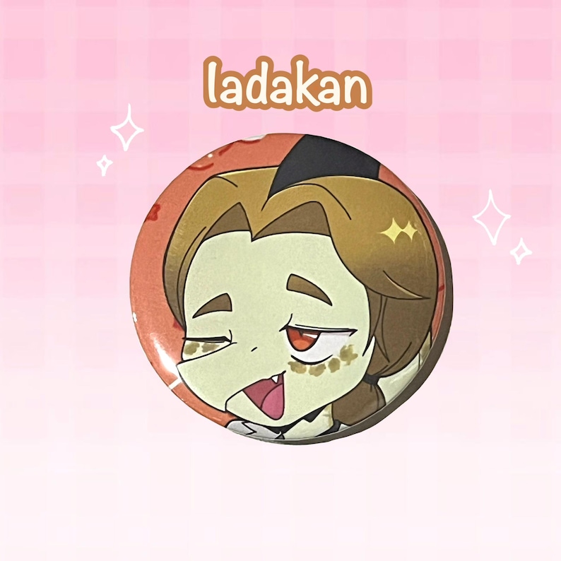 Chibi Wani Character Buttons - Holographic Options (58mm/2.25 Inch) - Etsy