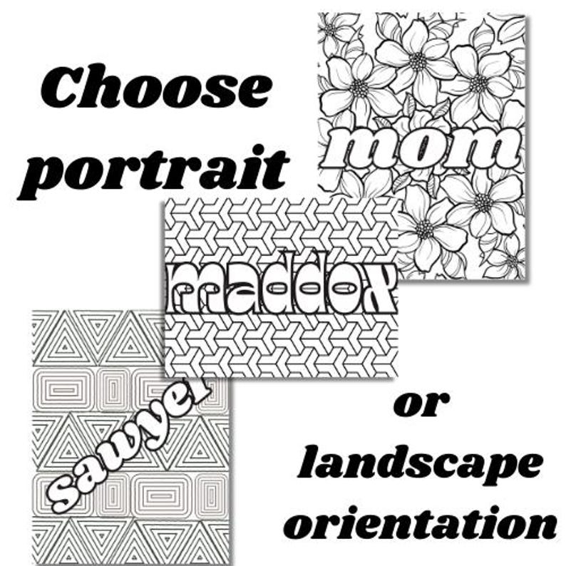 Editable Name Coloring Page-instant Download- Name Artwork - Etsy