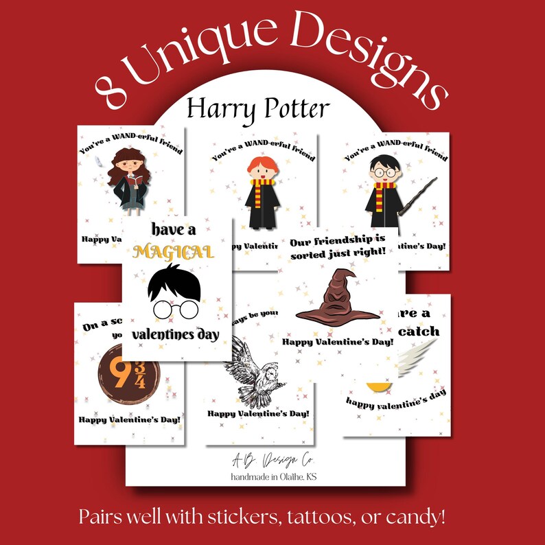 Harry Potter Valentines Harry Potter Valentine Cards-valentine Exchange ...