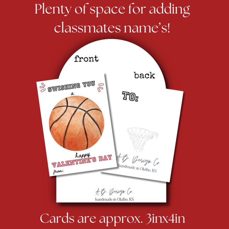 Printable Basketball Valentine- Sports Theme Valentine Cards-valentine ...