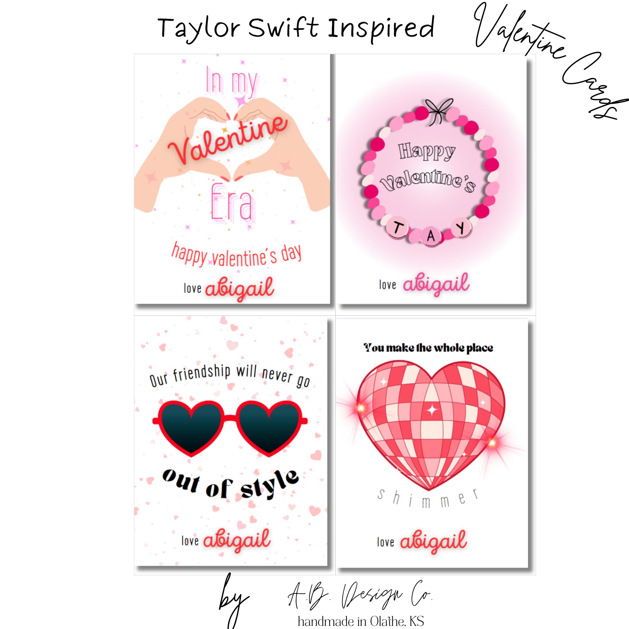 Printable Taylor Swift Inspired Valentine Cards- Swiftie Valentine ...