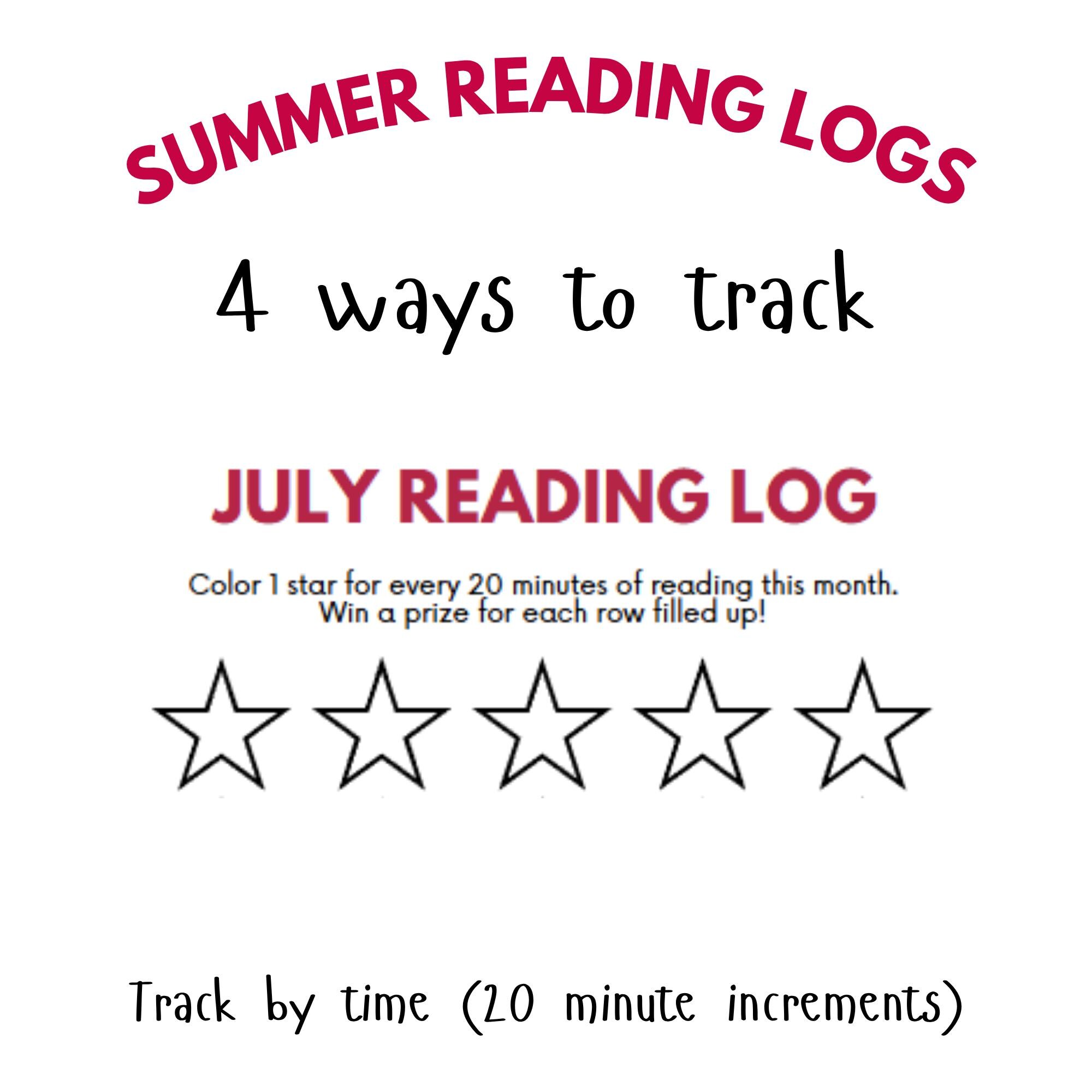 Summer Reading Tracker Printable | Kids Reading Log | Summer Reading ...