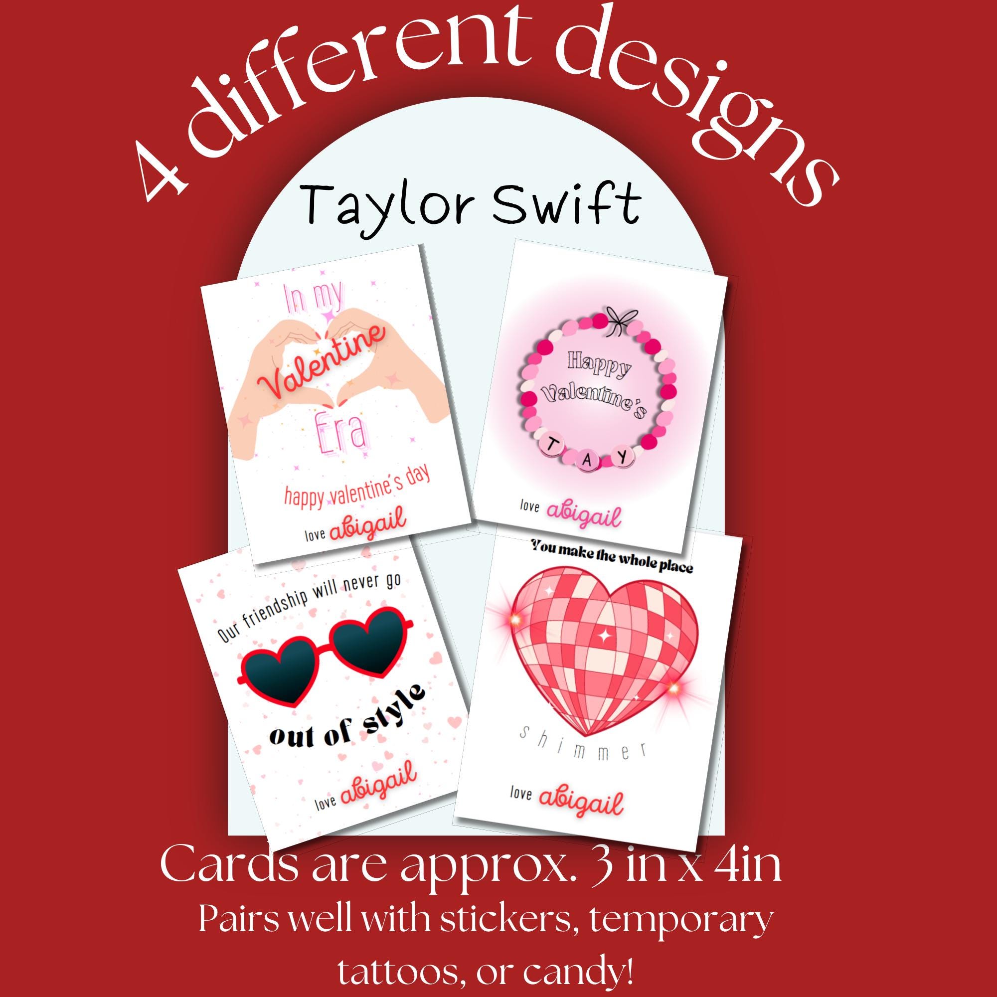 Printable Taylor Swift Inspired Valentine Cards- Swiftie Valentine ...