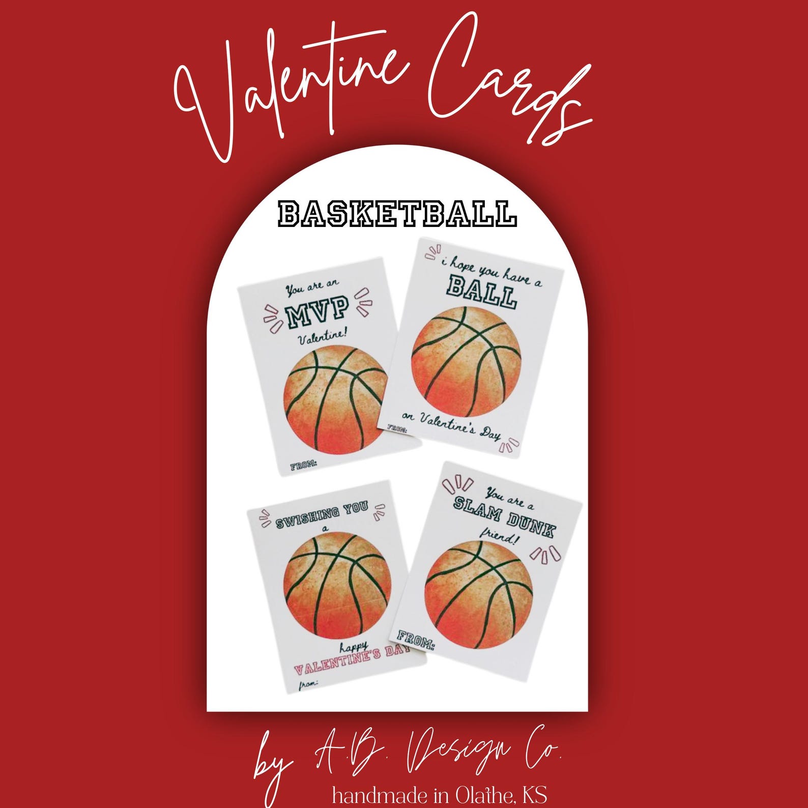 Printable Basketball Valentine- Sports Theme Valentine Cards-valentine ...