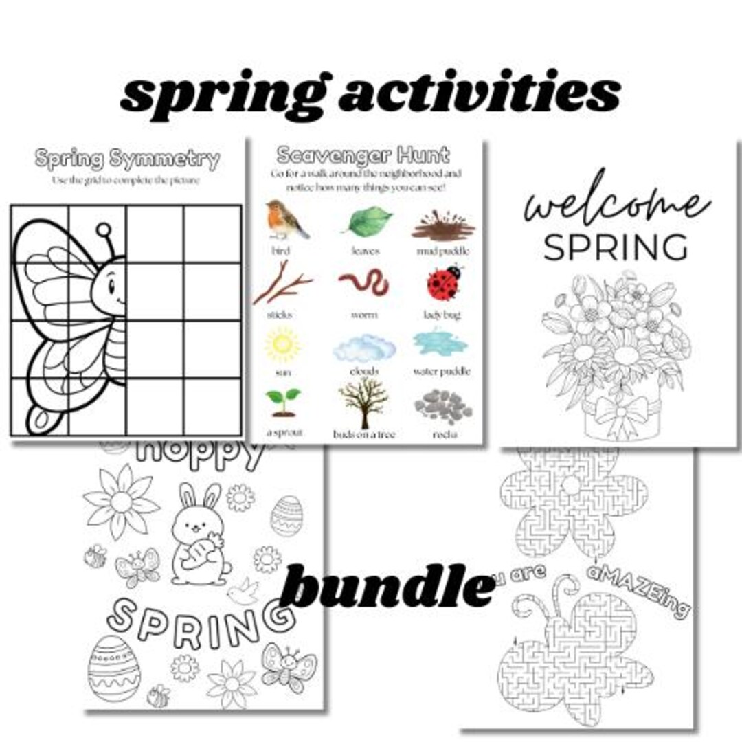 Springtime Activity Pack for Kids | 20 Pages of Fun | Digital Download ...