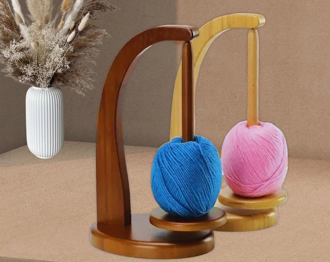 Magnetic Yarn Ball Holder, Wooden Yarn Feeder for Knitting&crochet ...