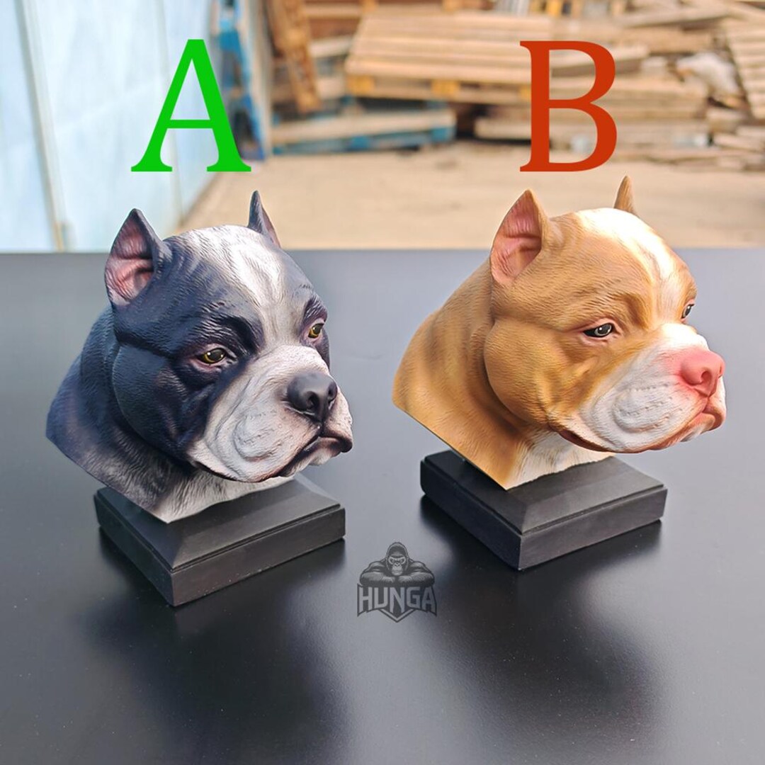 American Pit Bull Terrier Dog | Bust | Statue | Sculpture | Animal ...