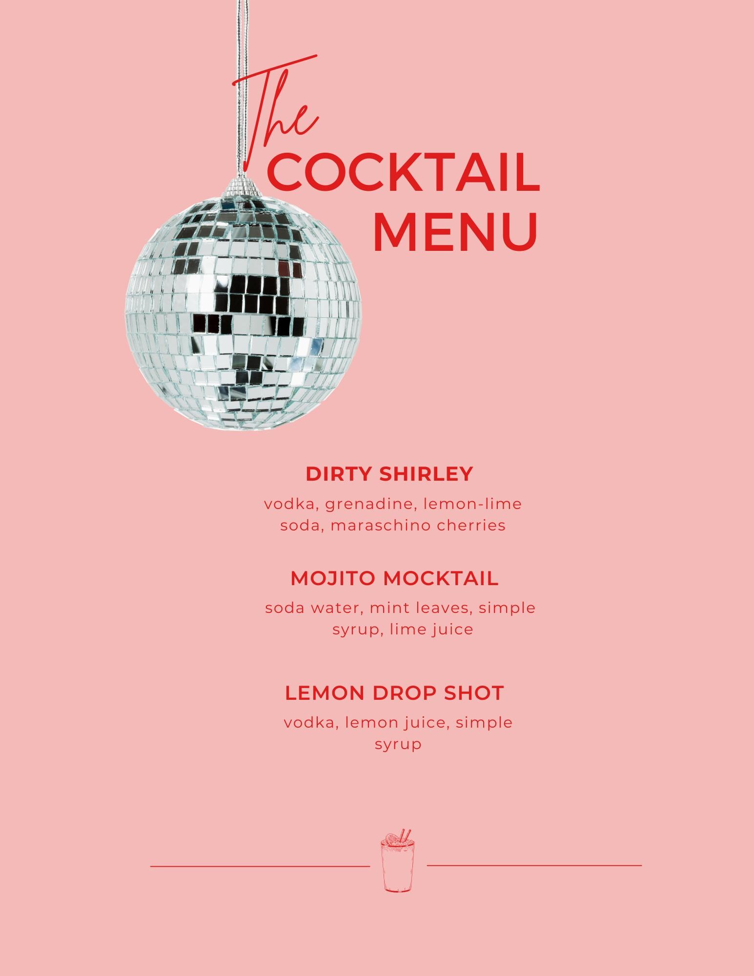 Bar Menu, Cocktail Menu, Drink Menu - Etsy