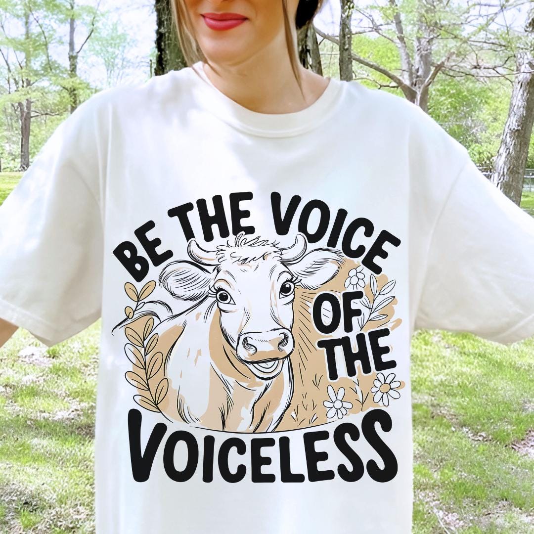 Be the Voice of the Voiceless Vegan T-shirt – Animal Rights Tee ...