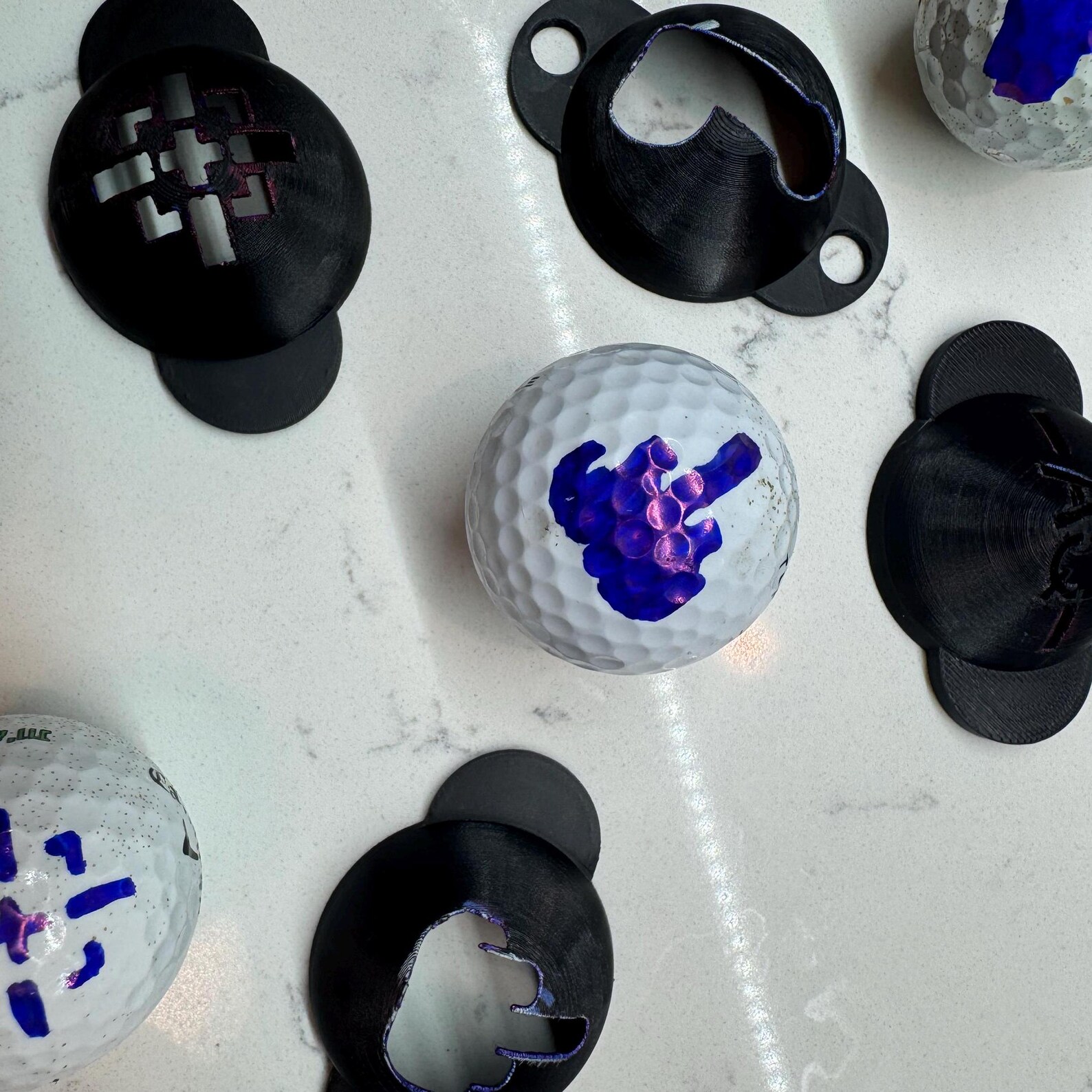 Custom Initials Golf Ball Marker Stencil | Personalized Golf Ball ...