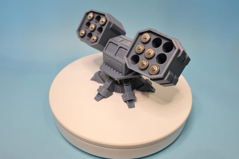 3D Printed Missile Launcher Model Original Design With AA Battery ...