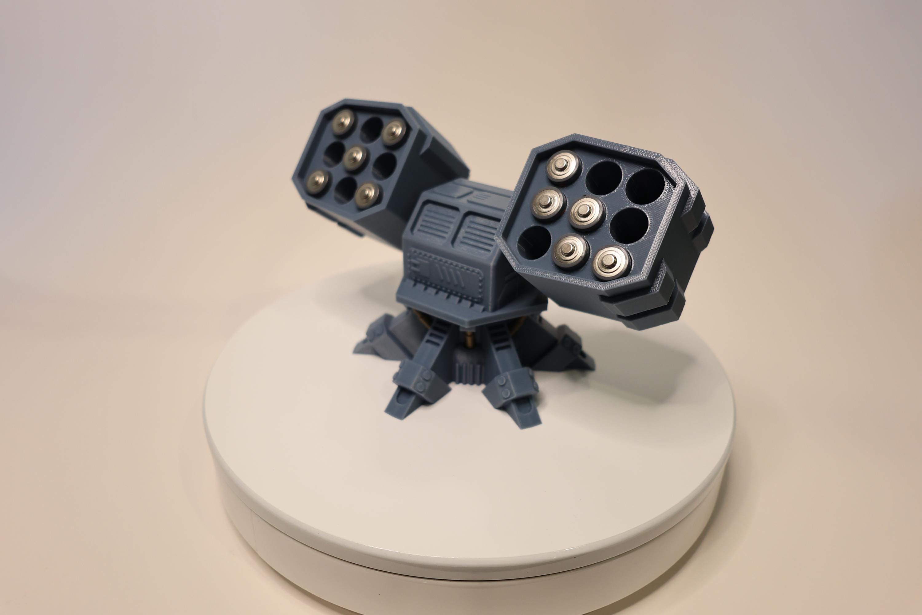 3D Printed Missile Launcher Model – Original Design With AA Battery ...