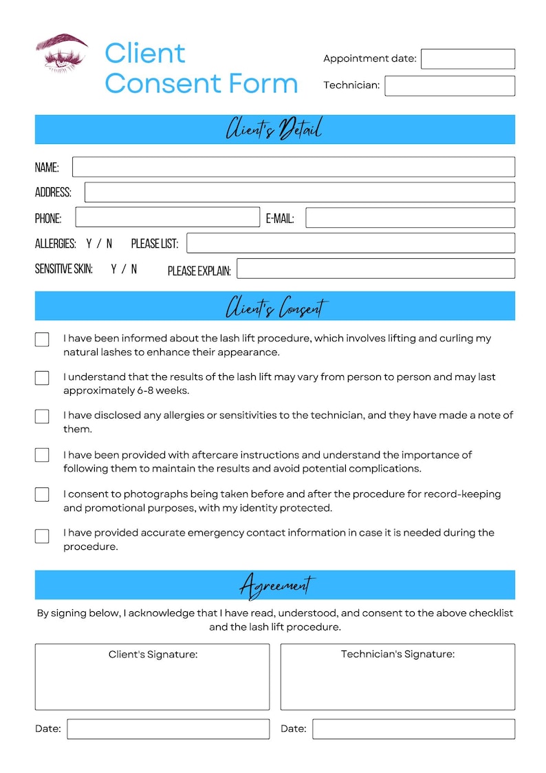 Client Consent - Etsy