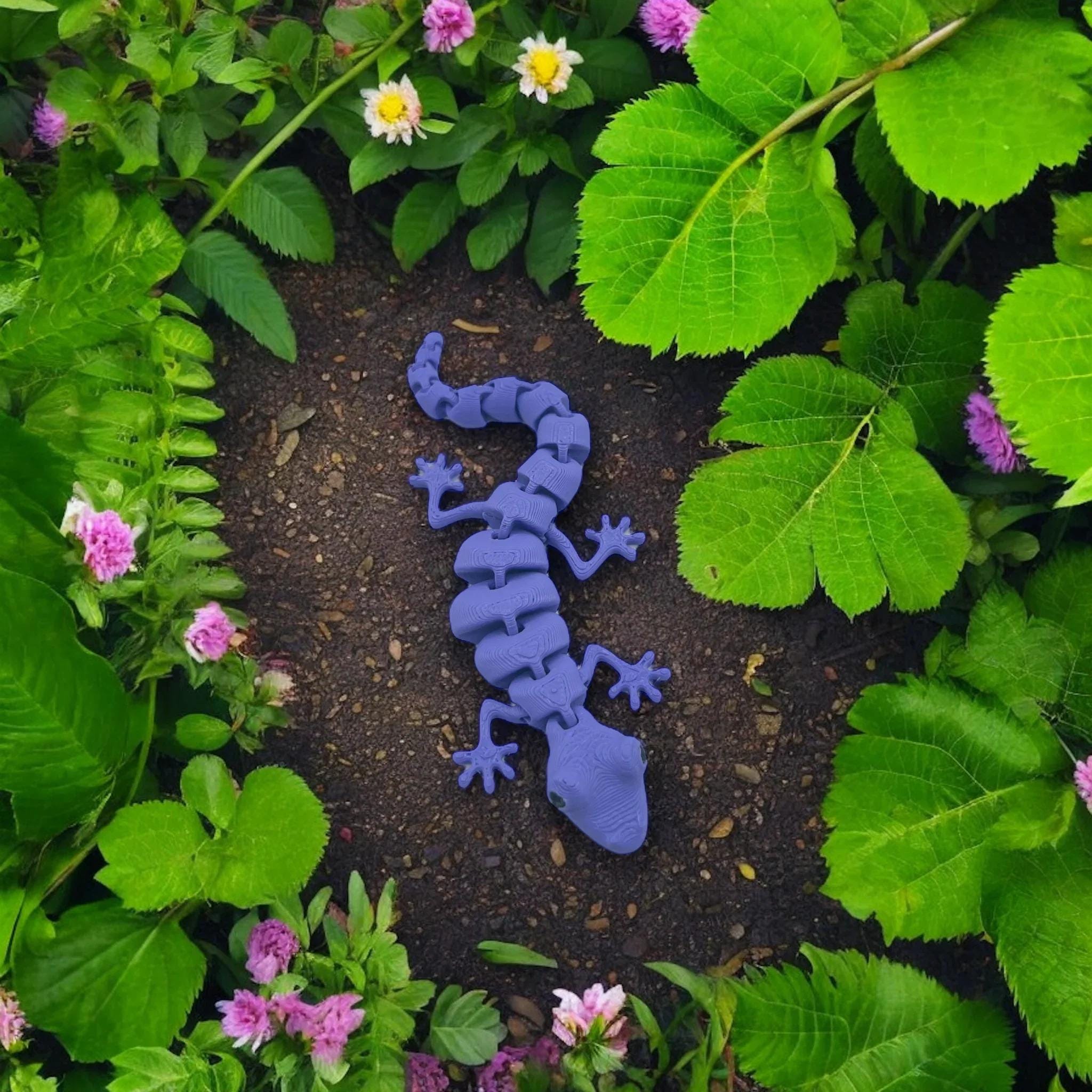 Azure Acrobat: A 3d-printed Lizard - Etsy