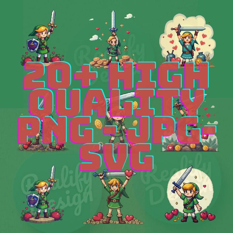 20 Legend of Zelda PNG, JPG, SVG High-quality Digital Download for ...