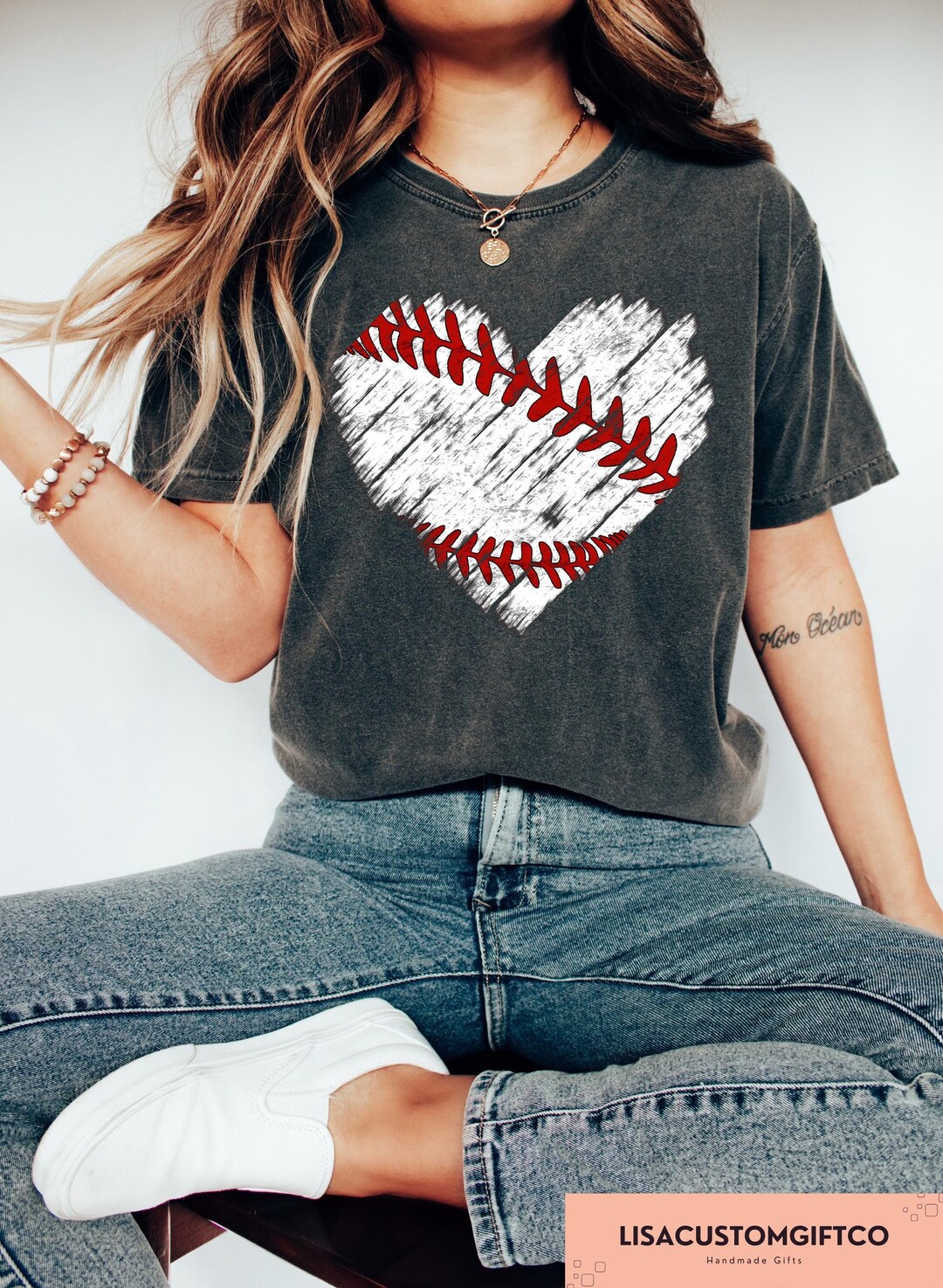 Baseball Distress Heart T-shirt, Retro Baseball Shirt, Baseball Mom ...