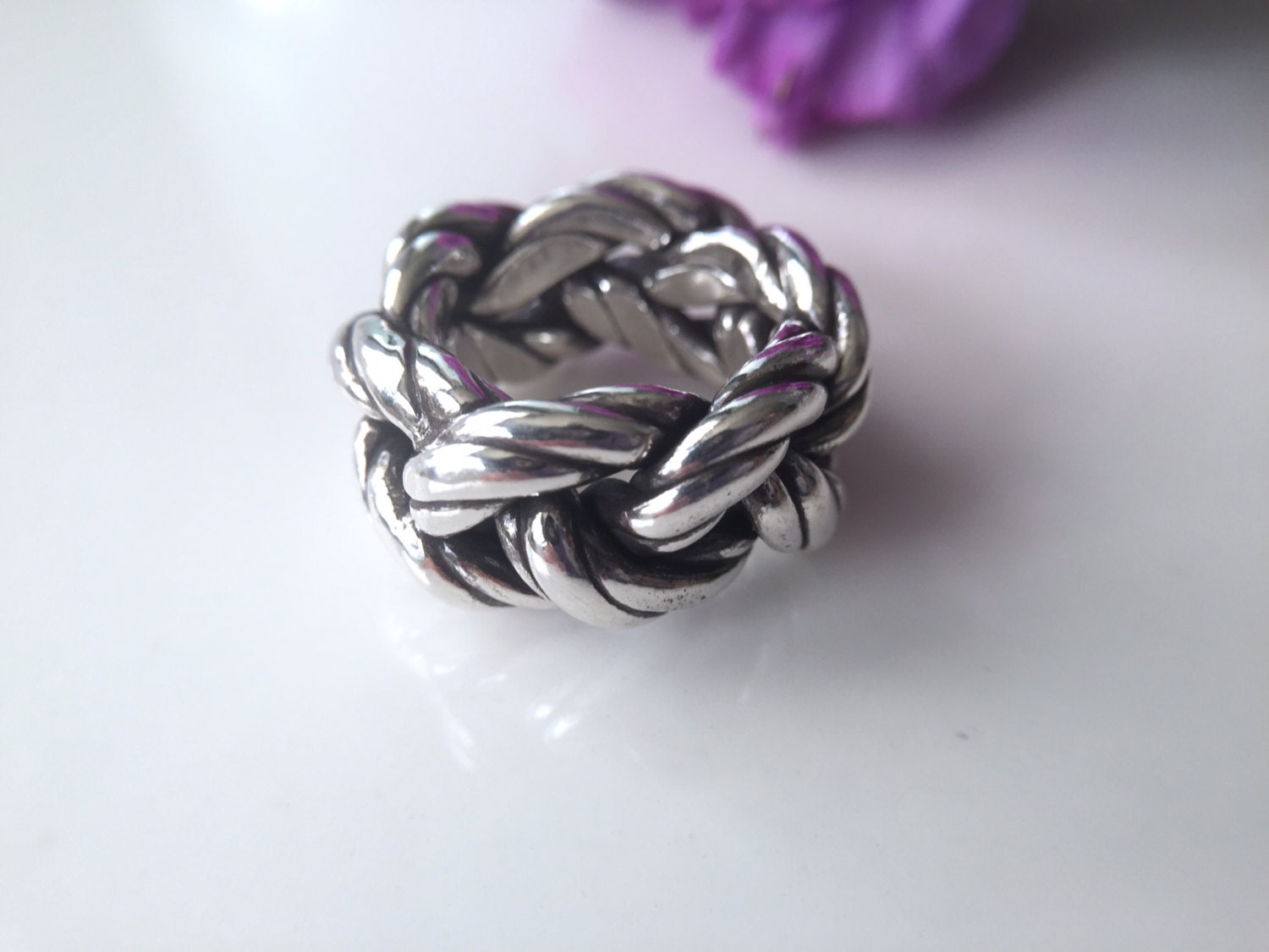 Braided ring, Braid ring, twist ring, Weave Ring, Sterling silver ring ...
