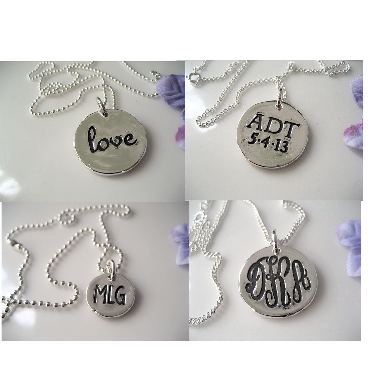 Personalize the back of your pendant- Fine Silver Pendant