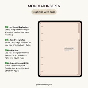 Digital Weekly Planner Template Undated PDF Insert Flexible Layout ...