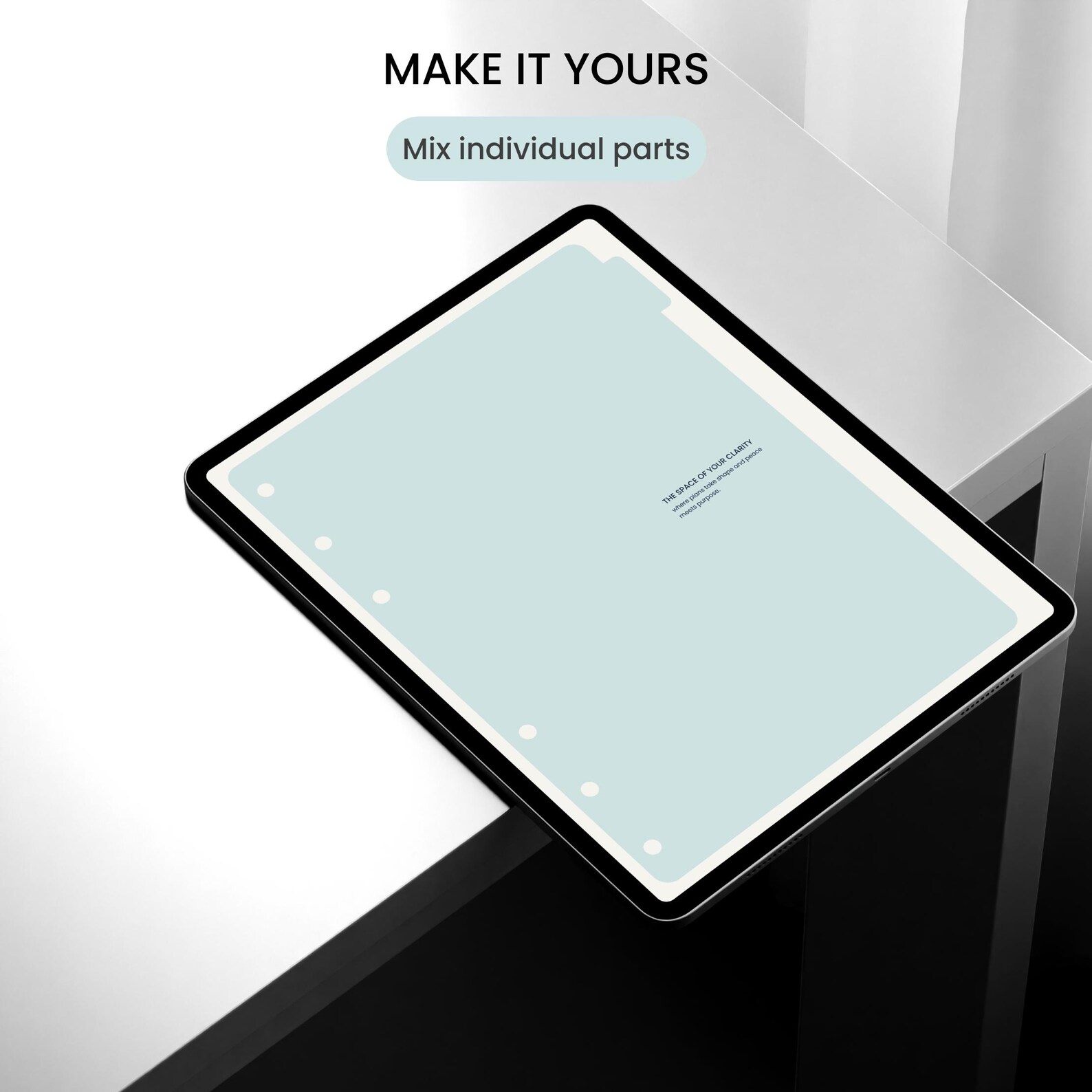 Monthly Digital Modular Planner Undated Template Calendar Clickable ...