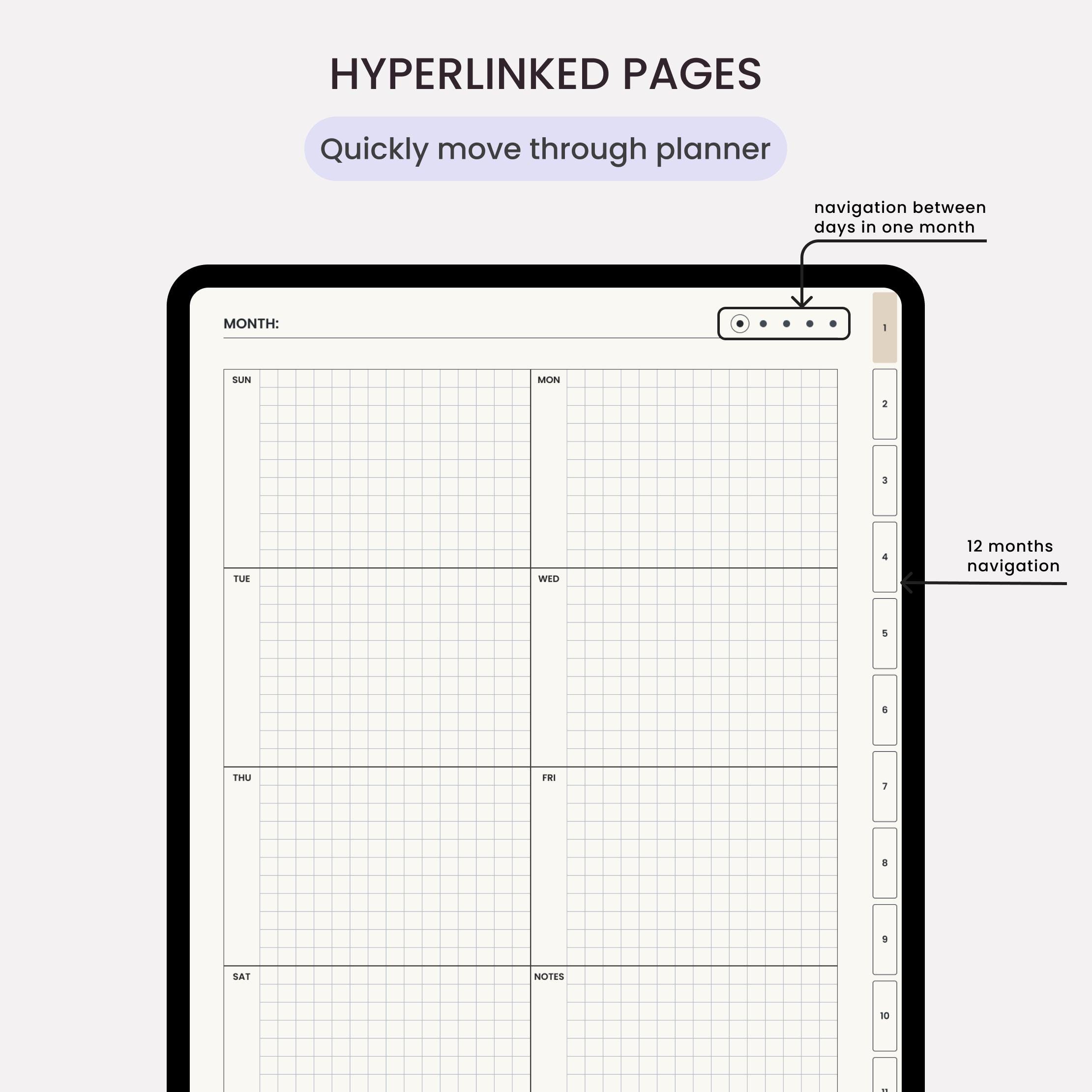 Undated Weekly Digital Planner Minimalist Journal PDF for iPad Tablet ...