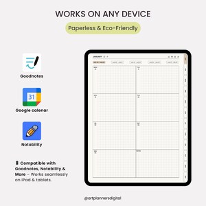 2025 Digital Grid Weekly Planner Productivity Hyperlinked Journal ...