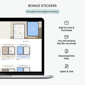 Monthly Digital Modular Planner Undated Template Calendar Clickable ...