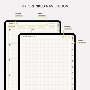 2025 Digital Grid Weekly Planner Productivity Hyperlinked Journal ...