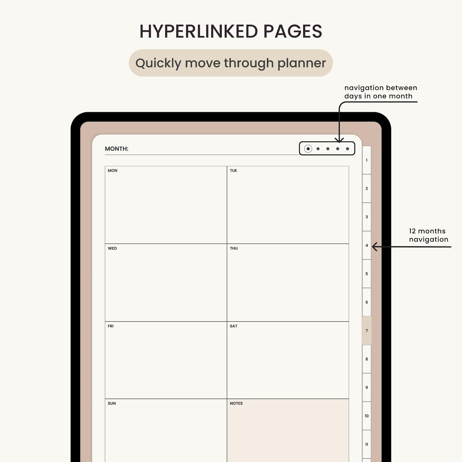 Digital Weekly Planner Template Undated PDF Insert Flexible Layout ...