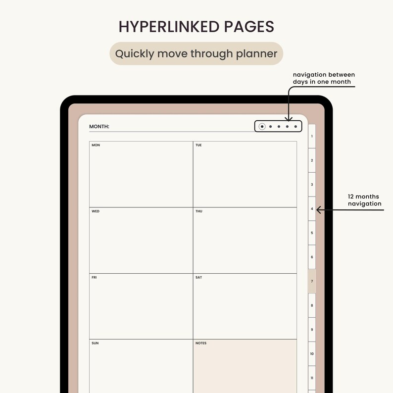 Digital Weekly Planner Template Undated PDF Insert Flexible Layout ...