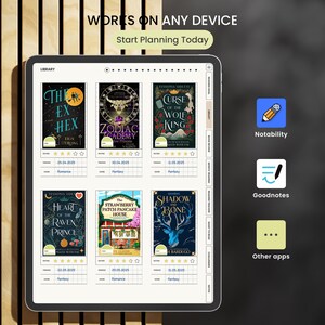 Digital Book Planner: Reading Journal & Review Tracker for Goodnotes ...